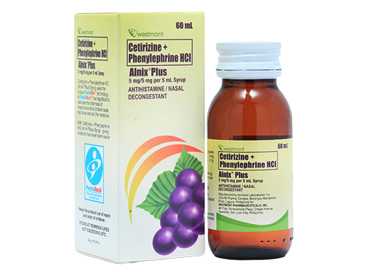 ALNIX PLUS Cetirizine Dihydrochloride / Phenylephrine Hydrochloride 5mg ...